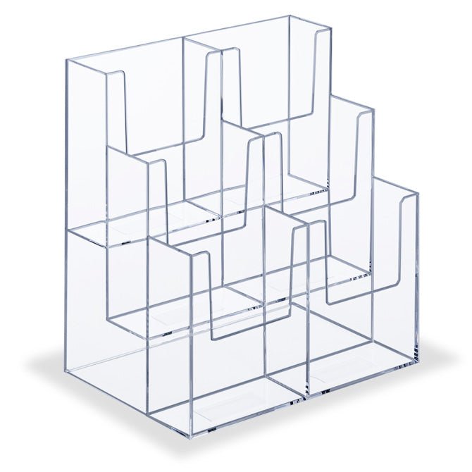 6 POCKET 3-TIER TRI-FOLD HOLDER, FLAT BACK – Braeside Displays