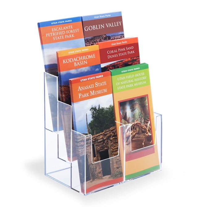 6 POCKET 3-TIER TRI-FOLD HOLDER, FLAT BACK – Braeside Displays